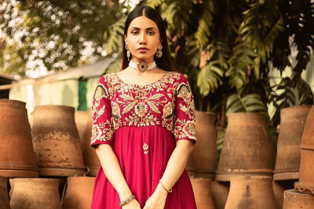 Traditional Red Designer Bridal Frocks by Pakistani Designer – Ilsa by ...